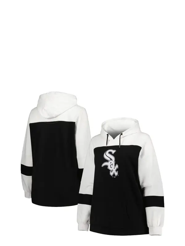 Profile Chicago White Sox Colorblock Pullover Hoodie - Black