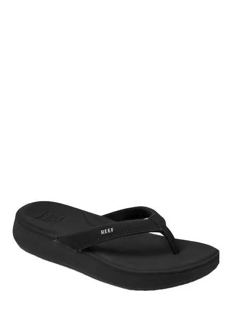 Reef Cushion Cloud Platform Flip Flop - Black