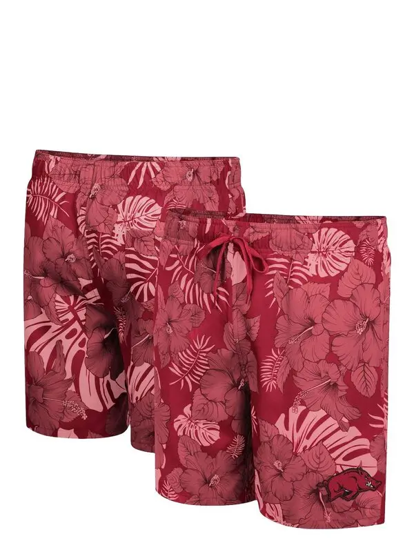 COLOSSEUM Arkansas Razorbacks Swim Shorts - Cardinal