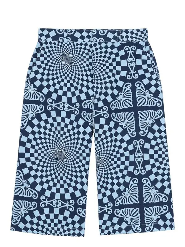 BLUEMARBLE Folk Checkerboard Print Shorts - Blue