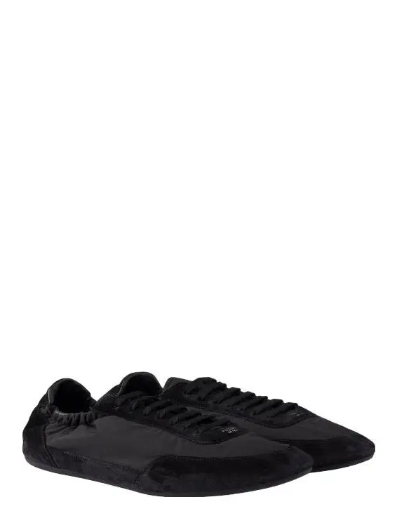 Prada Collapse Re-nylon And Suede Sneakers - Black