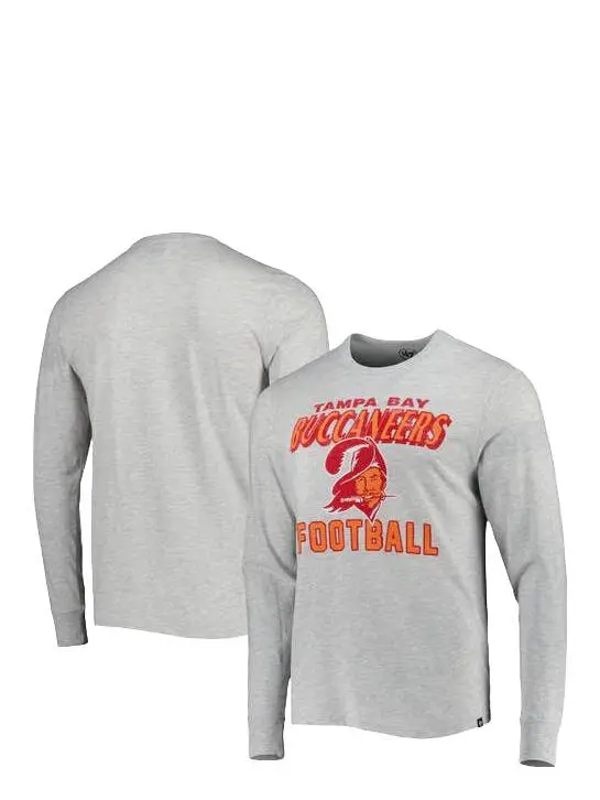 '47 Heathered Tampa Bay Buccaneers Dozer Franklin Long Sleeve T-shirt - Gray