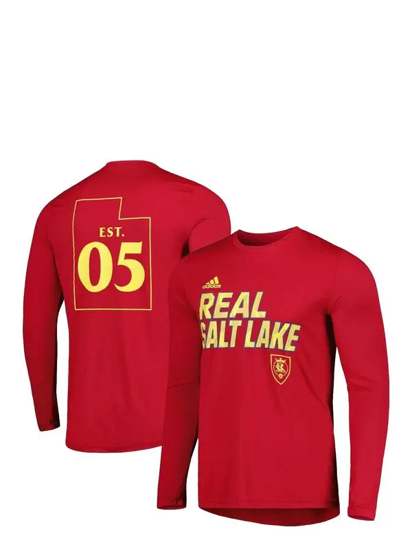 Adidas Real Salt Lake Jersey Hook Aeroready Long Sleeve T-shirt - Red
