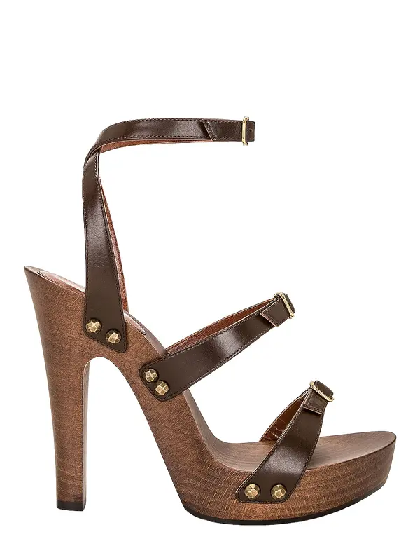 Saint Laurent Jota Clog Sandal - Toffee