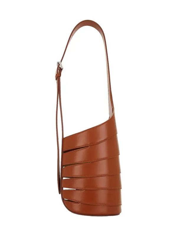Alaïa Small Babel Fringe Hobo Bag - Cognac
