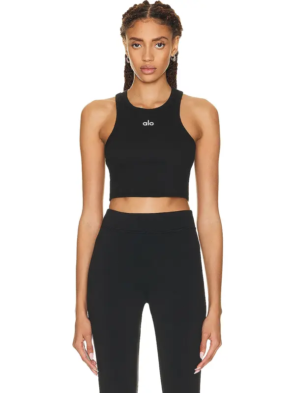 Alo Yoga Aspire Tank Top - Black & White