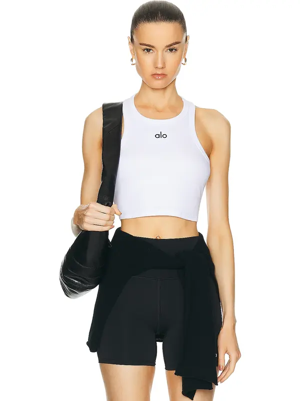 Alo Yoga Aspire Tank Top - White & Black