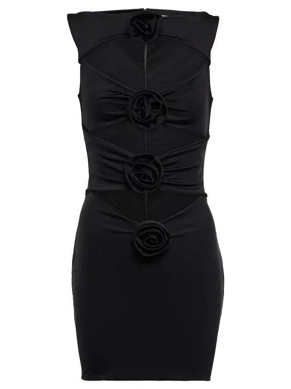 Giuseppe Di Morabito Corsage Cutout Crêpe Minidress - Black