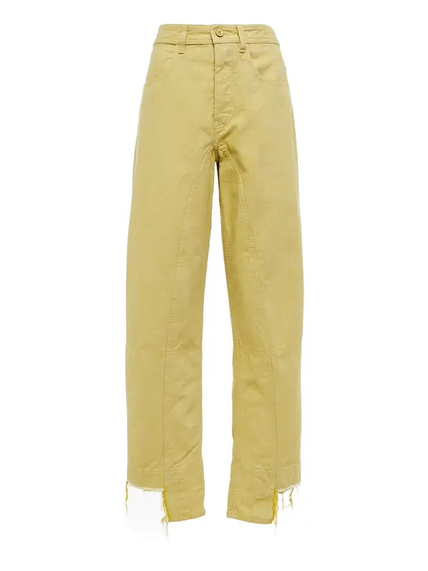 JIL SANDER High-rise Wide-leg Jeans - Yellow