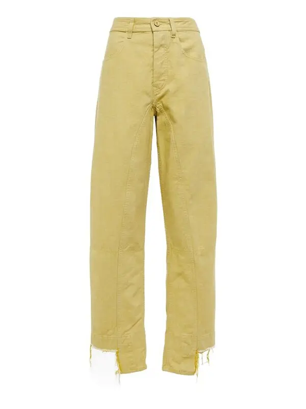 JIL SANDER High-rise Wide-leg Jeans - Yellow