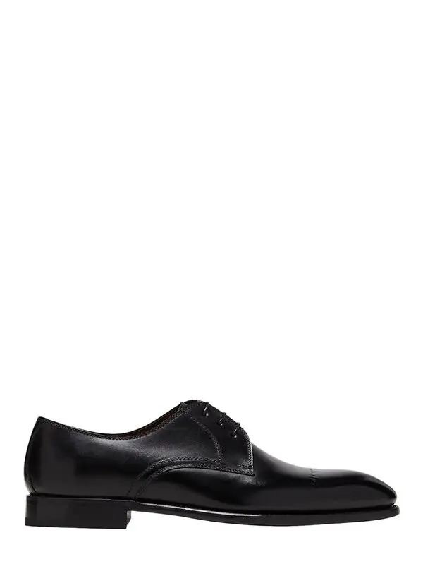 Bontoni Umberto Leather Derby Shoes - Black
