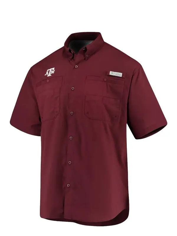 Columbia Texas A&m Aggies Pfg Tamiami Shirt - Maroon