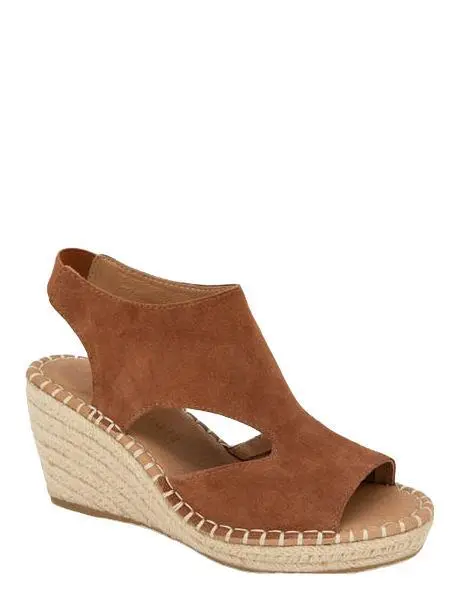 Gentle Souls By Kenneth Cole Cody Espadrille Wedge Sandal - Luggage Suede