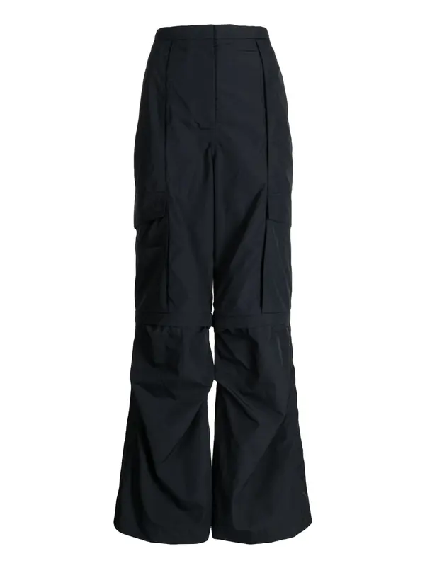 Goen.j Detachable-panel Wide-leg Cargo Trousers - Blue