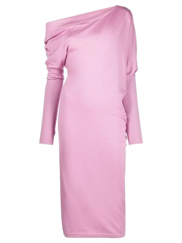 TOM FORD Off-shoulder Sweater Dress - Pink