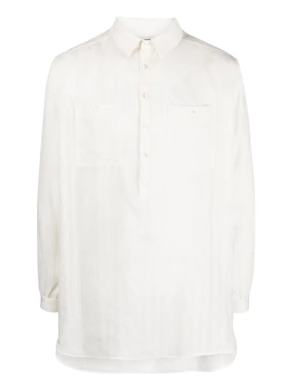 Saint Laurent Striped Classic-collar Shirt - White