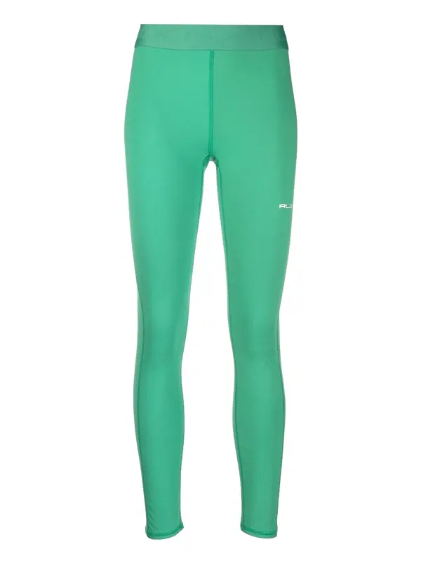 Rlx Ralph Lauren Logo-waist Cropped Leggings - Green