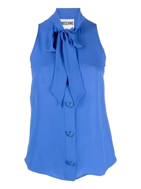 Moschino Pussy-bow Blouse - Blue