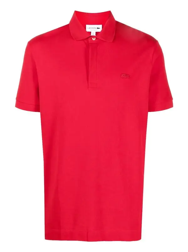 Lacoste Logo-patch Cotton Polo Shirt - Red