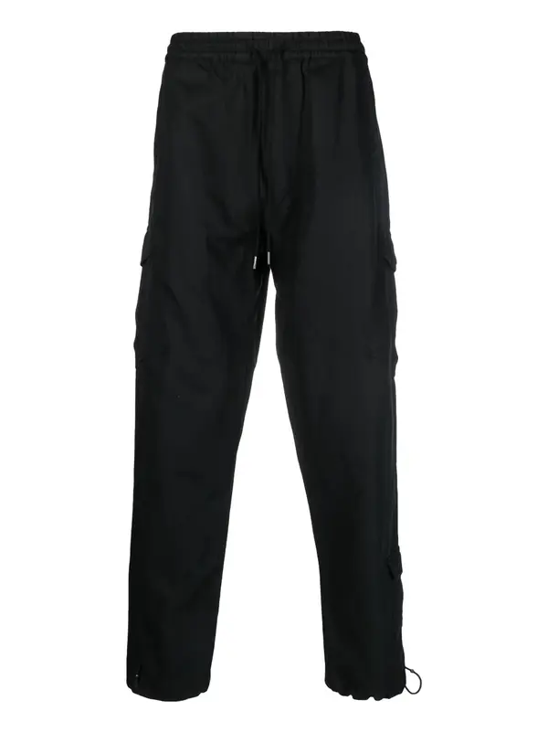MAHARISHI Tapered Drawstring Cargo Trousers - Black