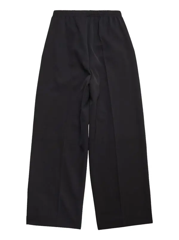 Balenciaga Elasticated Waist Wool Trousers - Black
