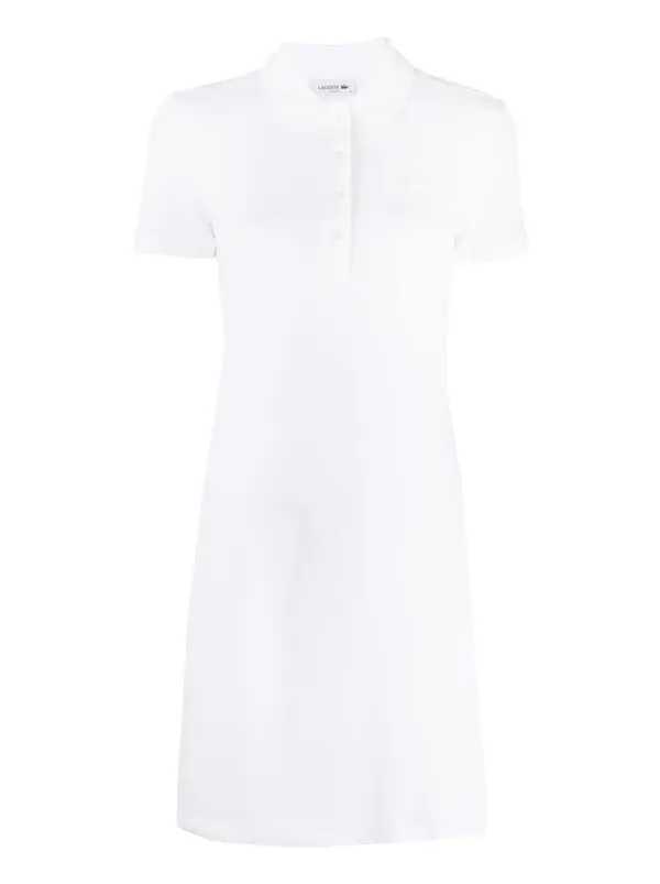 Lacoste Logo-patch Polo Dress - White