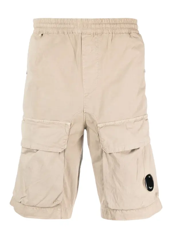 C.P. COMPANY Logo-patch Cargo Shorts - Neutrals