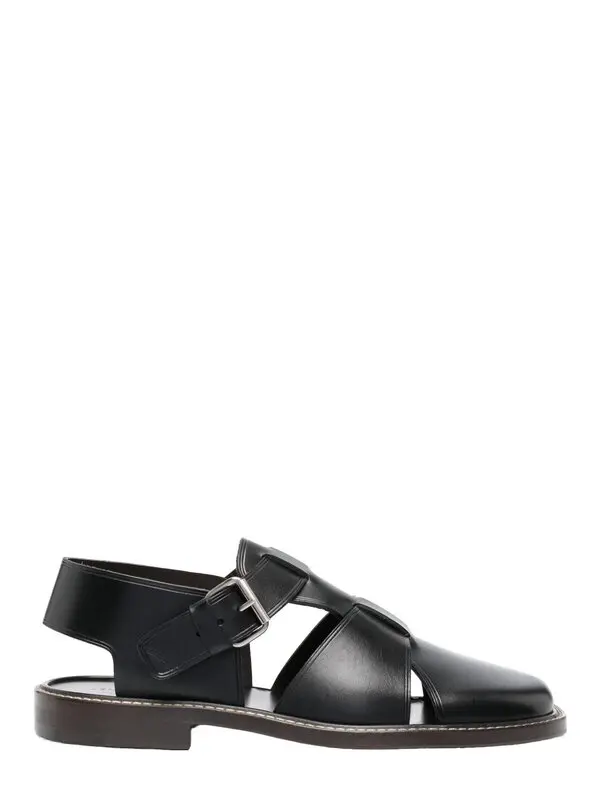 LEMAIRE Square-toe Flat Soles - Black