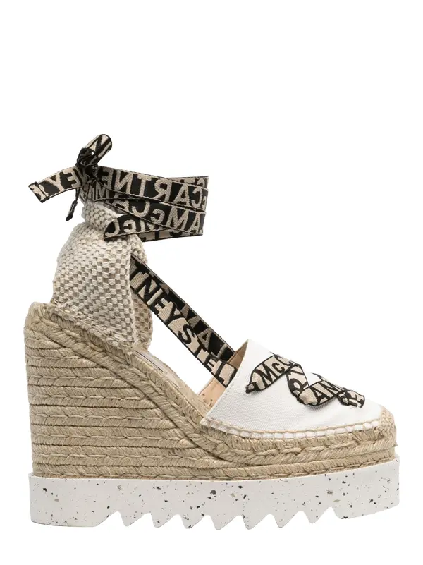 Stella McCartney Gaia 140mm Wedge Espadrilles - White