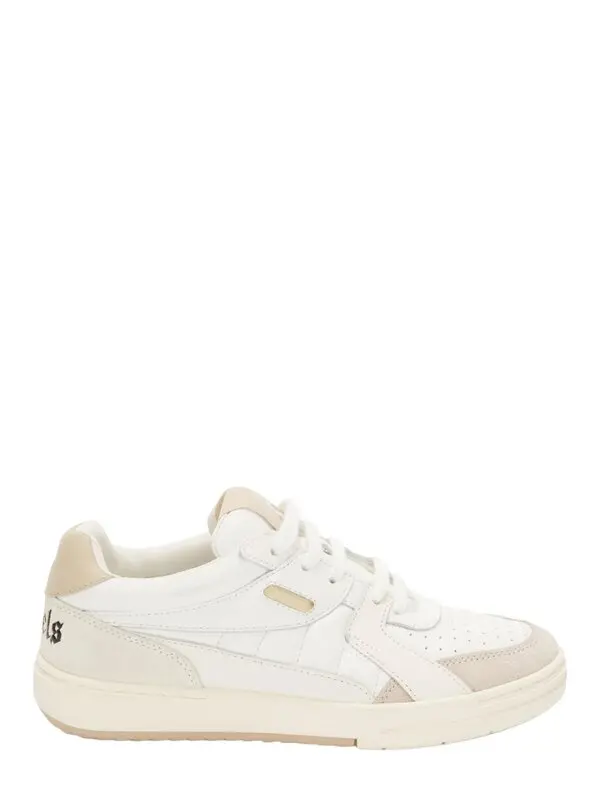 Palm Angels University Leather Sneakers - White