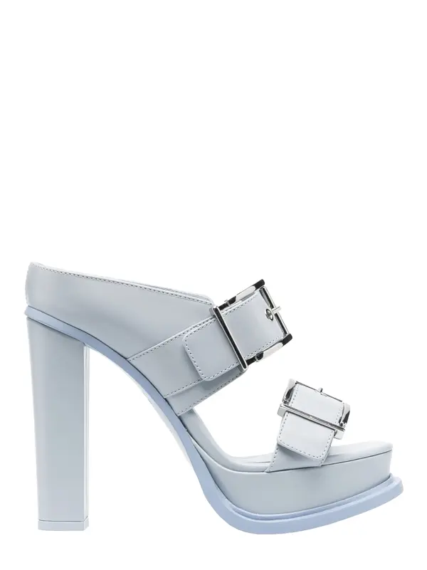 Alexander McQueen 120mm Leather Sandals - Blue