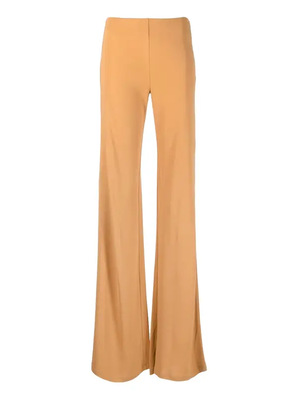 Alberta Ferretti High-waisted Flared Trousers - Brown