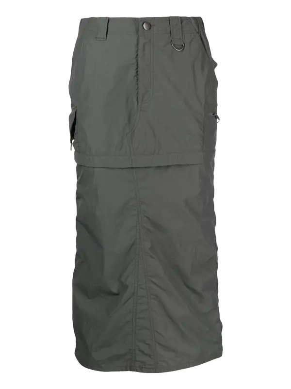 Goen.j Detachable Panel Cargo Skirt - Grey