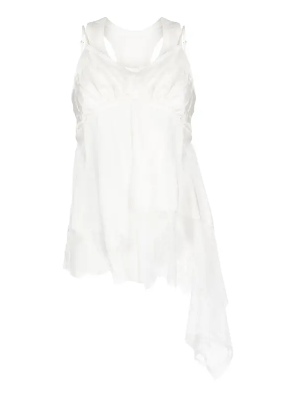 Goen.j Lace-trimmed Double-layer Camisole - White