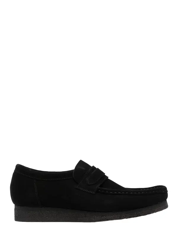 Clarks Wallabee Suede Loafers - Black