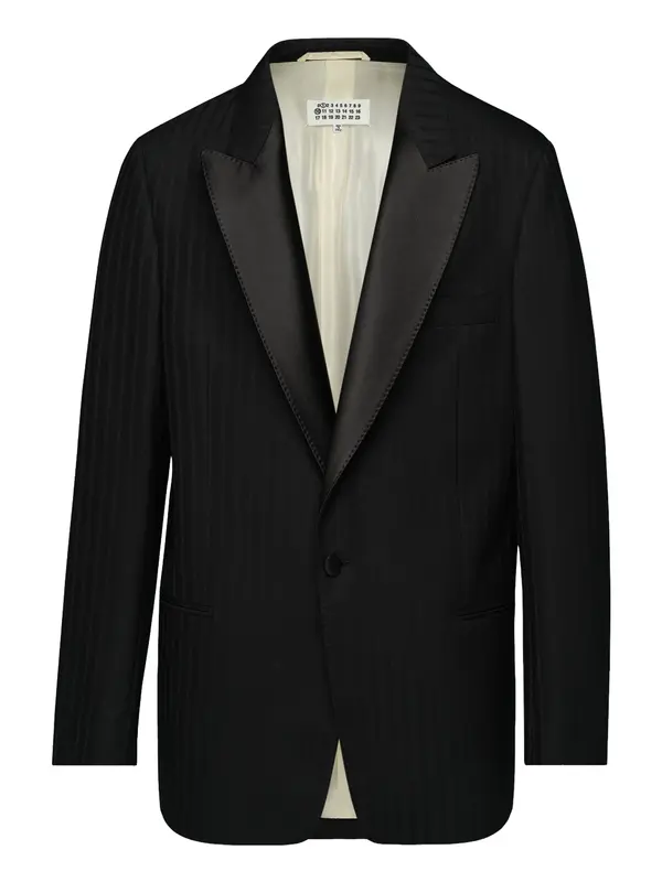 MAISON MARGIELA Single-breasted Wool Blazer - Black