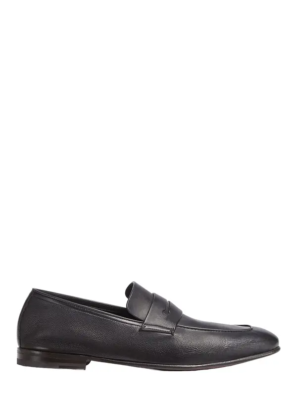 Zegna L'asola Leather Loafers - Black