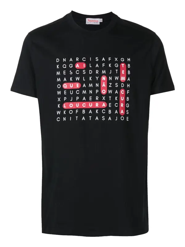 AMIR SLAMA Graphic-print T-shirt - Black