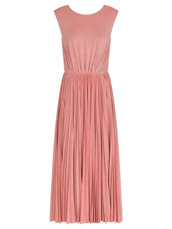 Dolce & Gabbana Lamé-effect Midi Dress - Pink