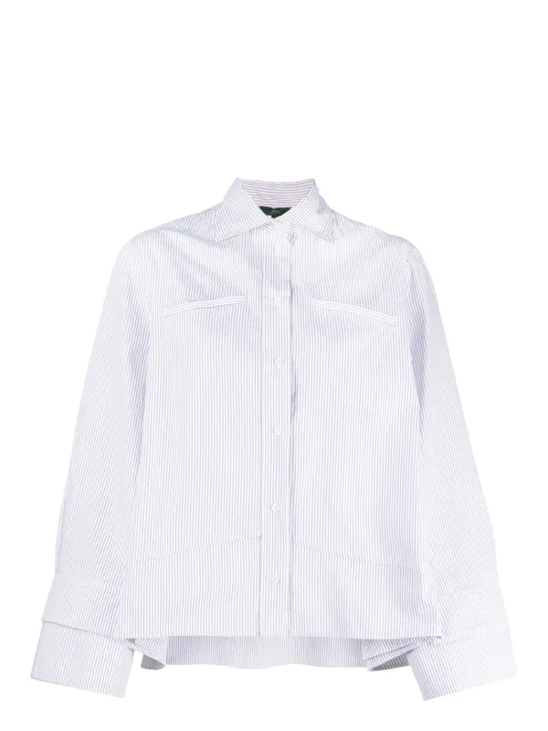 MAISON JEJIA Striped Cotton Shirt - White