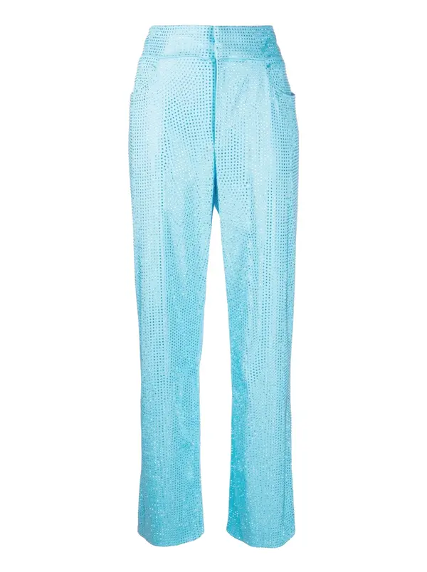 Giuseppe Di Morabito Crystal-embellished Trousers - Blue
