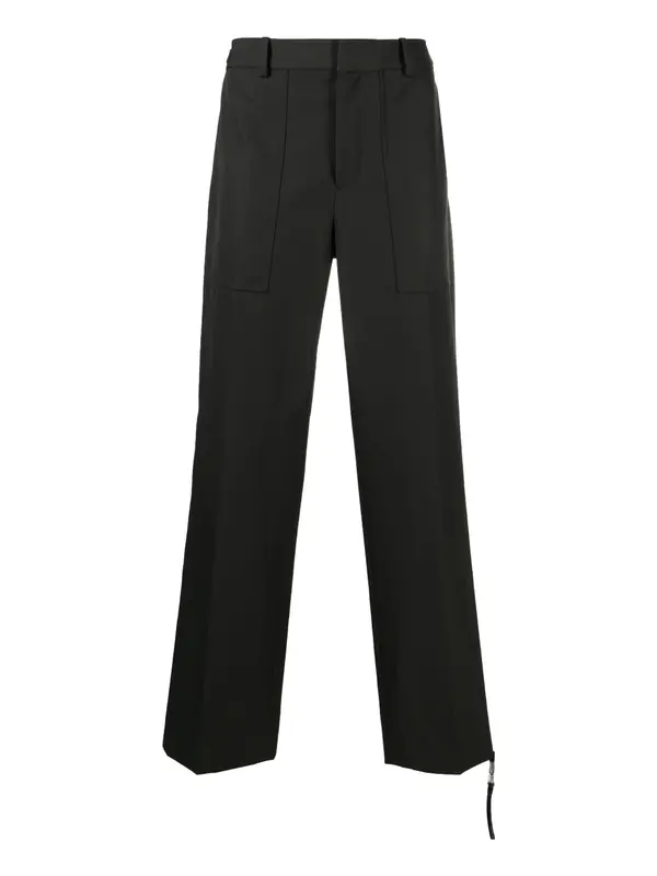 Helmut Lang Buckle-detail Trousers - Green
