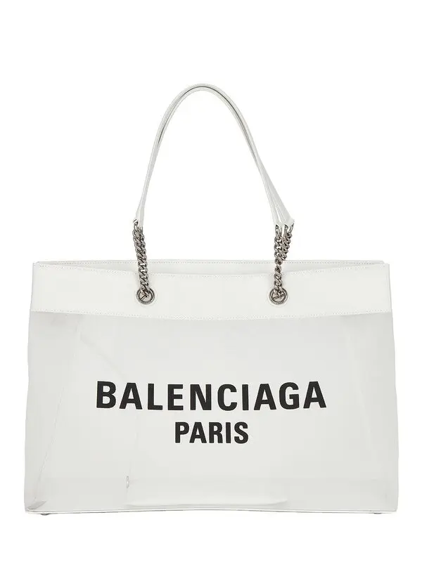 Balenciaga Large Duty Free Tote Bag - White & Black