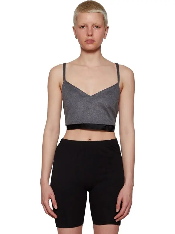Miu Miu Velour Top - Grey