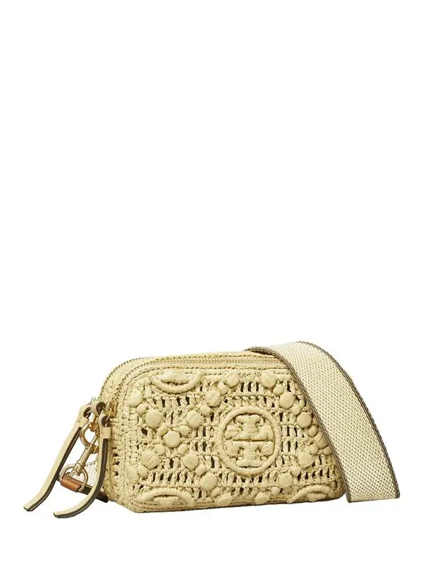 Tory Burch Mini Miller Raffia Crossbody Bag - Natural
