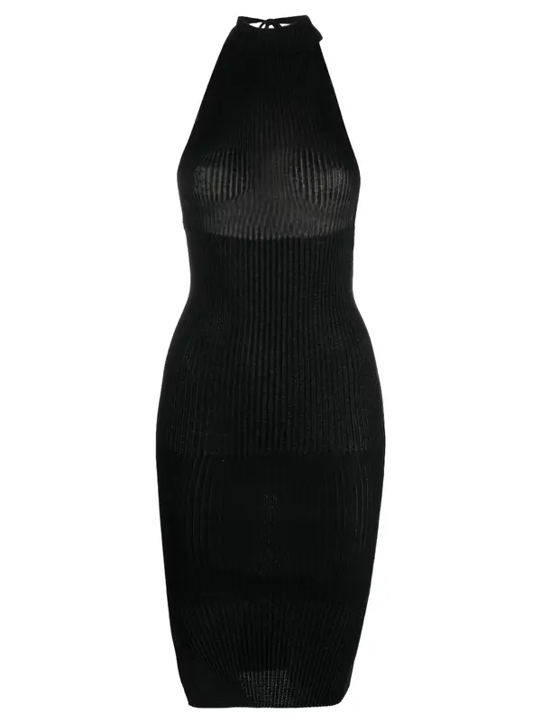 A. ROEGE HOVE Emma Ribbed-knit Dress - Black
