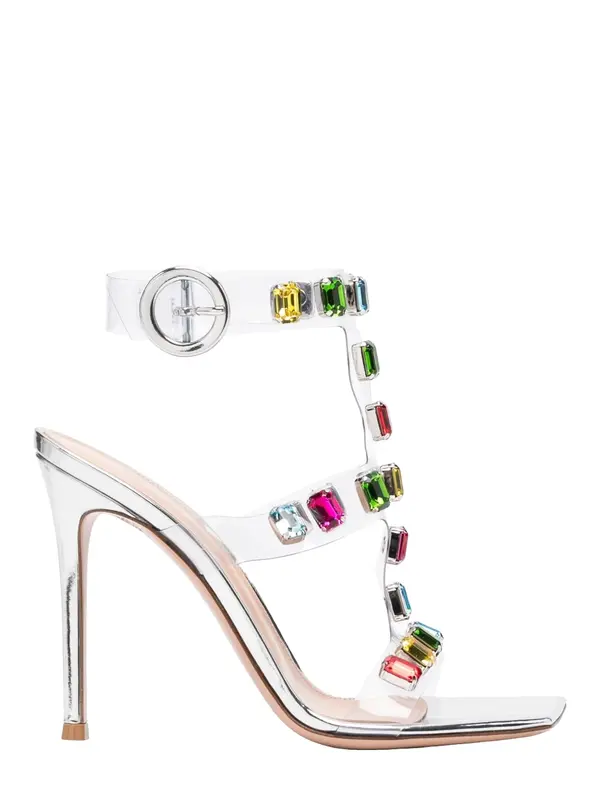 GIANVITO ROSSI 105mm Crystal-embellished Sandals - Silver