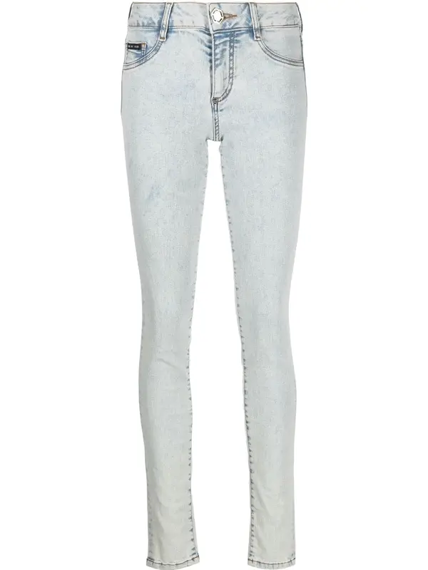 Philipp Plein High-rise Skinny Jeans - Blue