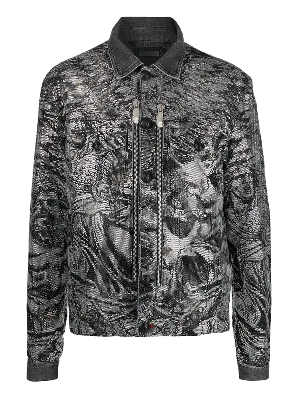 Philipp Plein Crystal-embellished Jacket - Grey