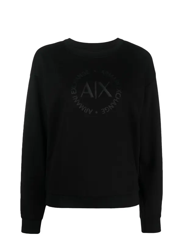 Armani Exchange Logo-print Sweatshirt - Black